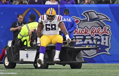 LSU guard Damien Lewis, injured in Peach Bowl, will start national ...
