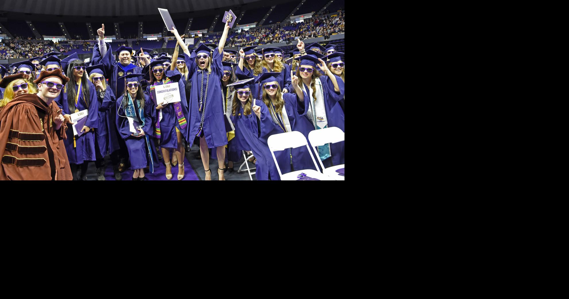 Photos: Big hugs, creative caps as LSU graduates cross stage for fall ...