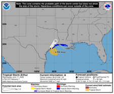 What does Tropical Storm Arthur landfall mean for LA? | Hurricane ...