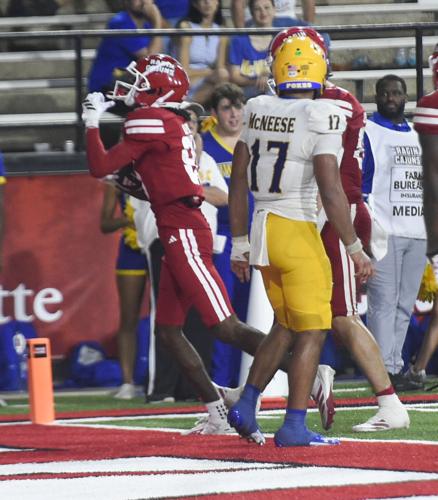 Ex-Southside QB Landon Baptiste catches UL's first TD pass | UL Ragin ...