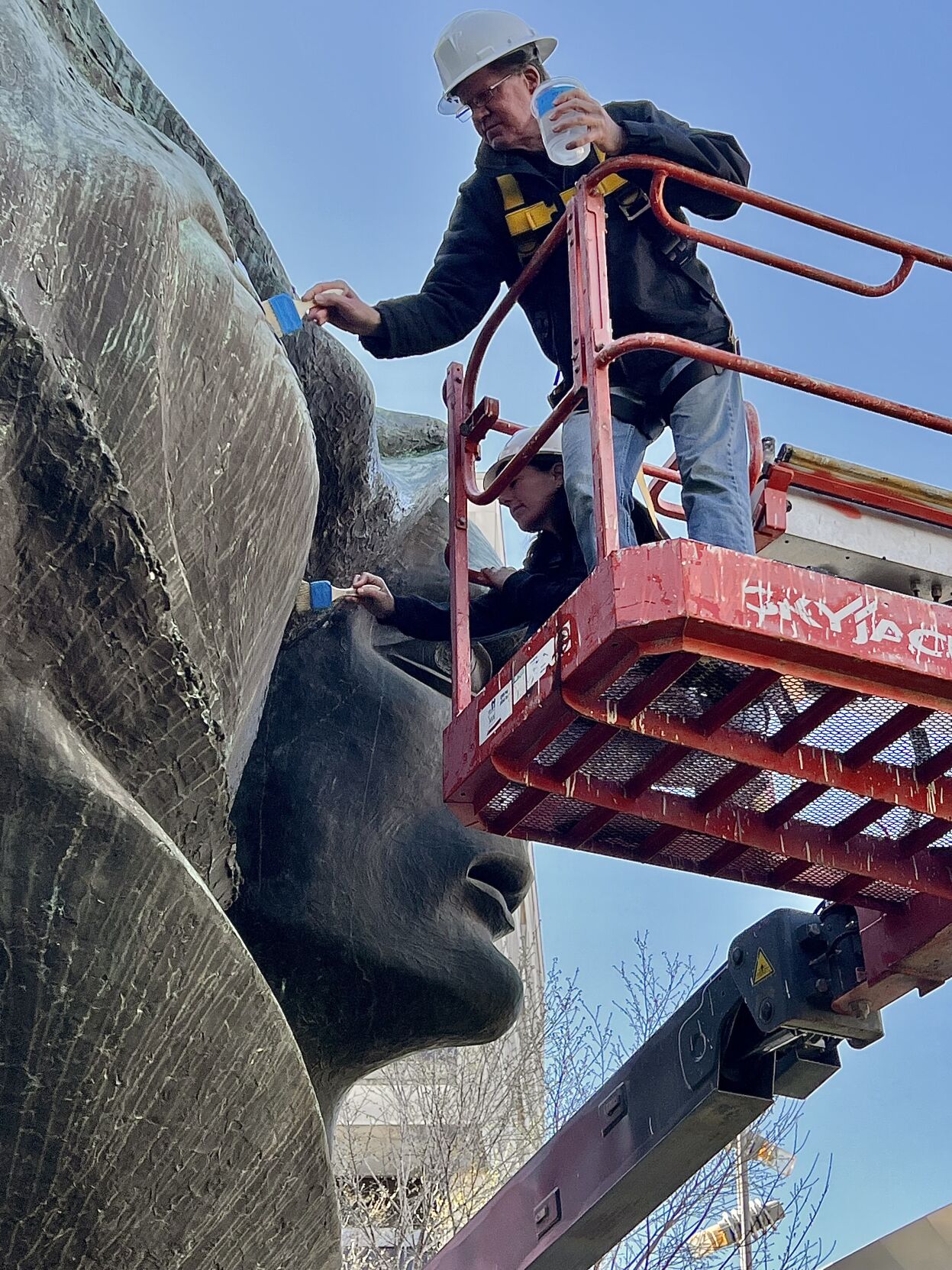 Who is the newly restored statue in Galvez Plaza? It's Oliver Pollock, creator of the dollar ...