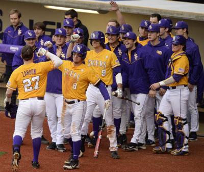 Ex-LSU football player Jared Foster pumps up Tigers, powers baseball ...