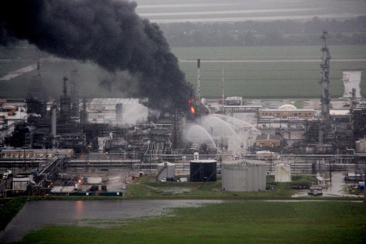 Photos: Aerial vantage point shows flames, billowing smoke from Motiva ...