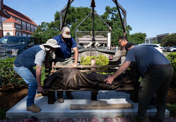 Homeless Jesus sculpture installed at St. John Cathedral | News ...