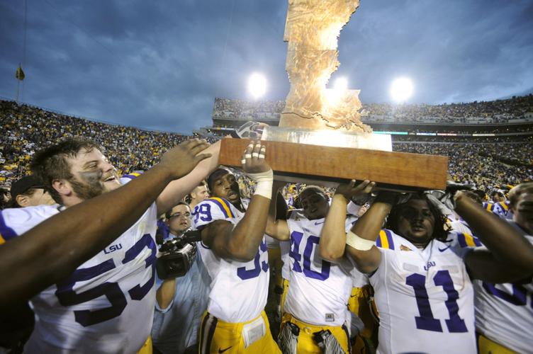 Bringing back the boot: LSU's celebrations with the Golden Boot over ...