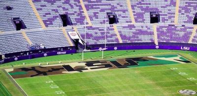 LSU honoring Army with camo end zones in Tiger Stadium | LSU ...