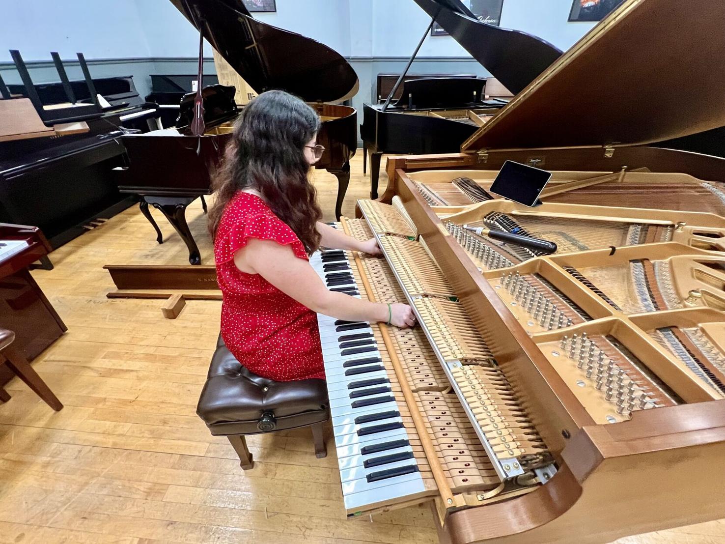 Photos: A day in the life of 26-year-old piano technician Rebecca ...
