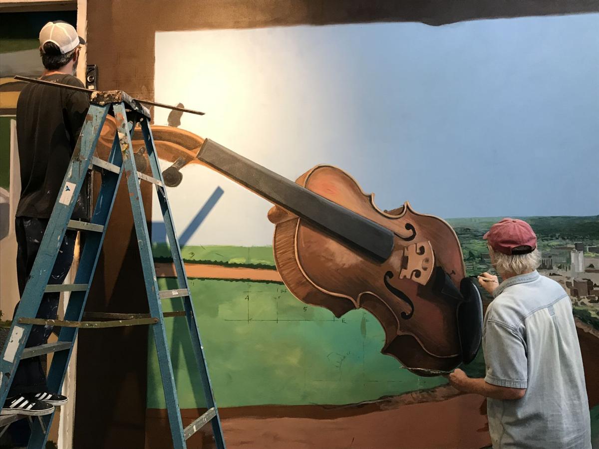 Latest Dafford 'flying violin' mural a collaboration between Lafayette ...