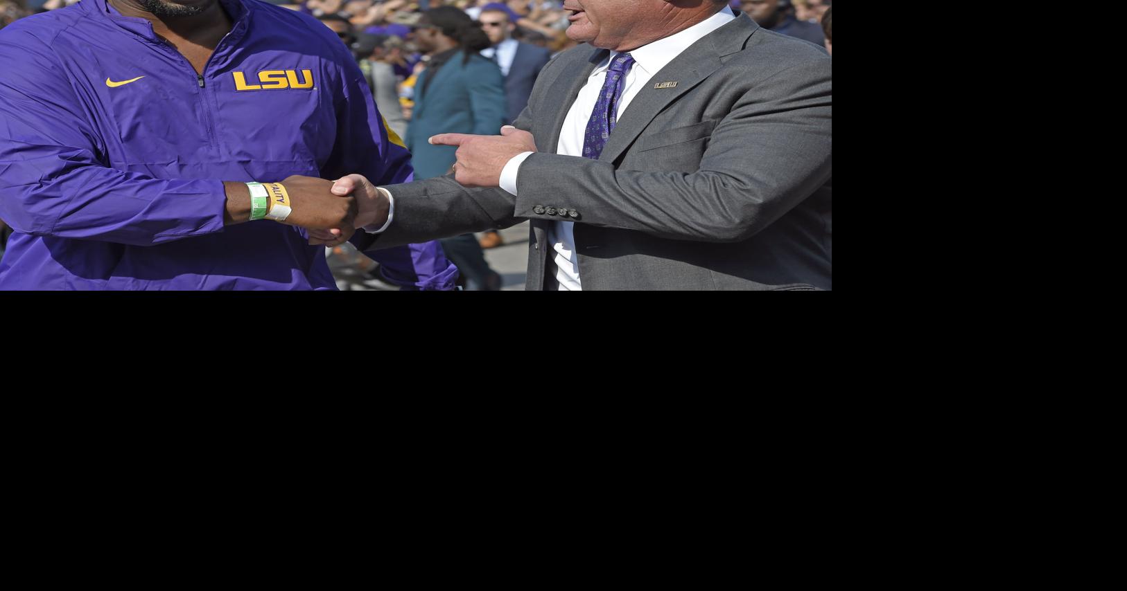 LSU running backs Derrius Guice, Darrel Williams and DE Rashard ...