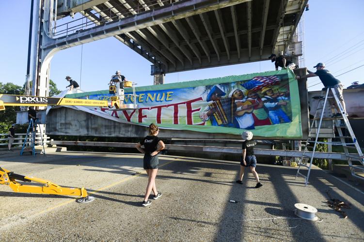 Iconic Robert Dafford murals installed on historic Pinhook Bridge in ...