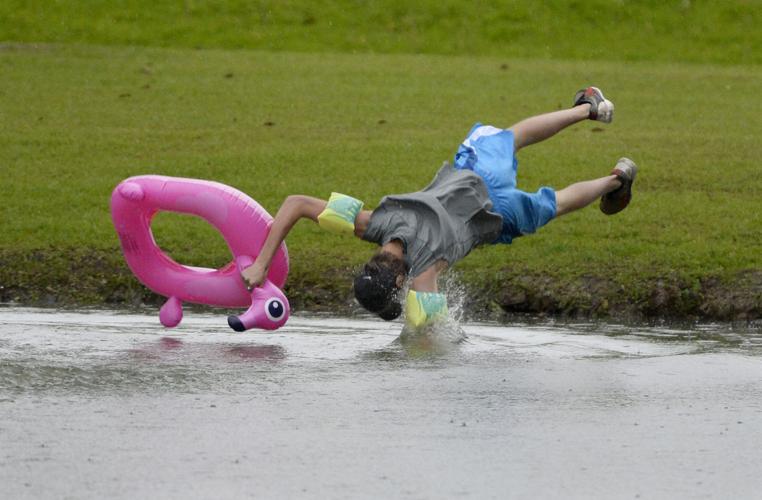 Photos: Annual Pond Jump for East Ascension High School Seniors ...