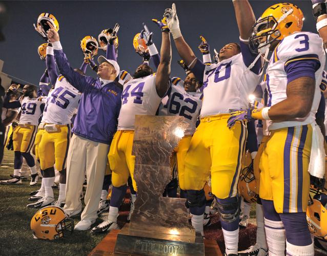 Bringing back the boot: LSU's celebrations with the Golden Boot over ...