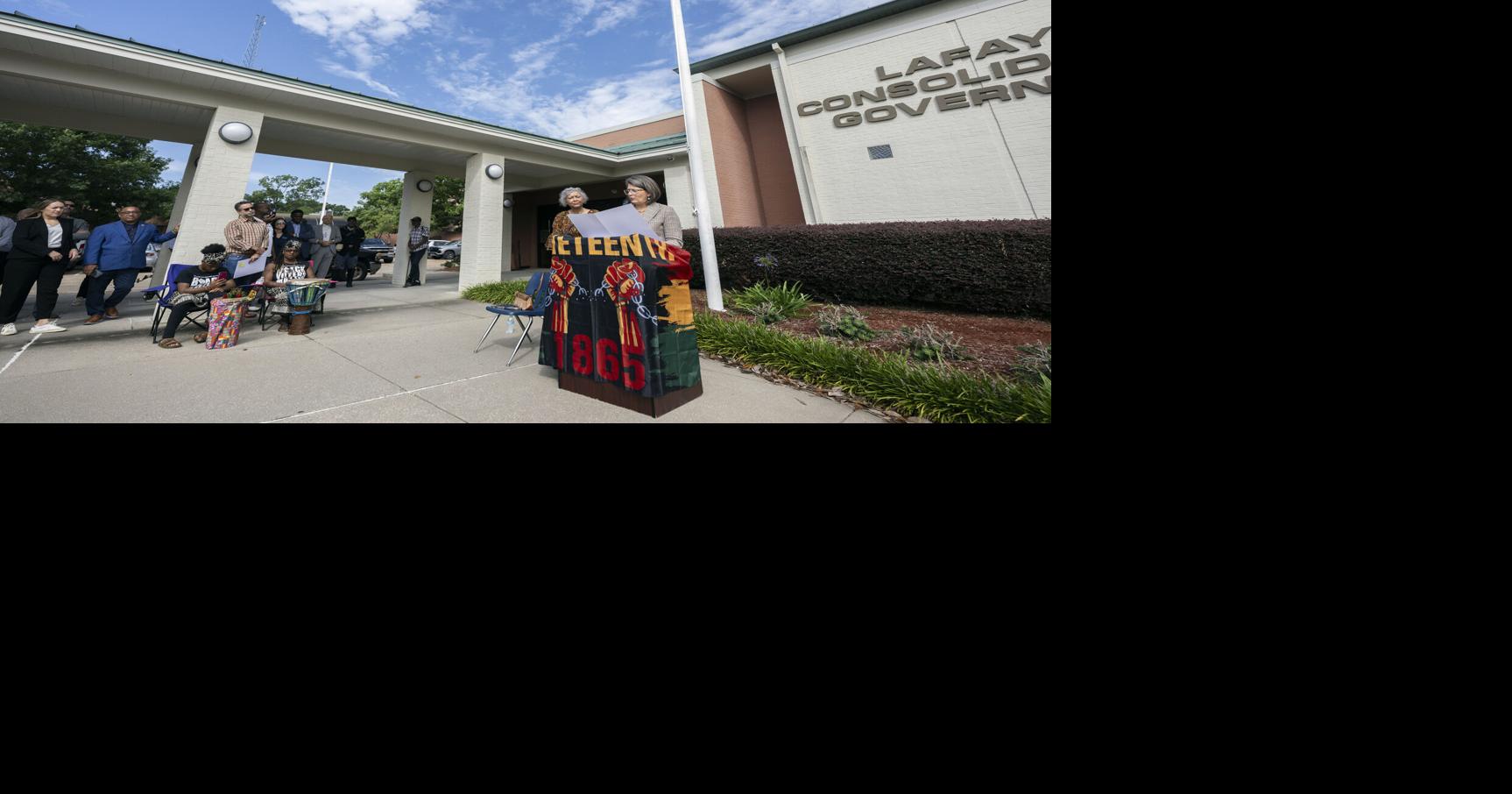Juneteenth flag raising and ceremony at Lafayette City Hall | Photos ...