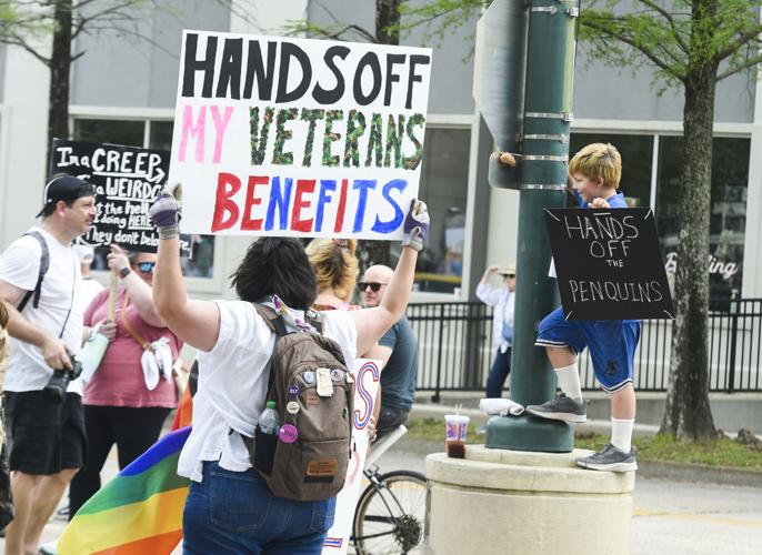 200 rally in Lafayette to protest Trump policies, cuts | News ...