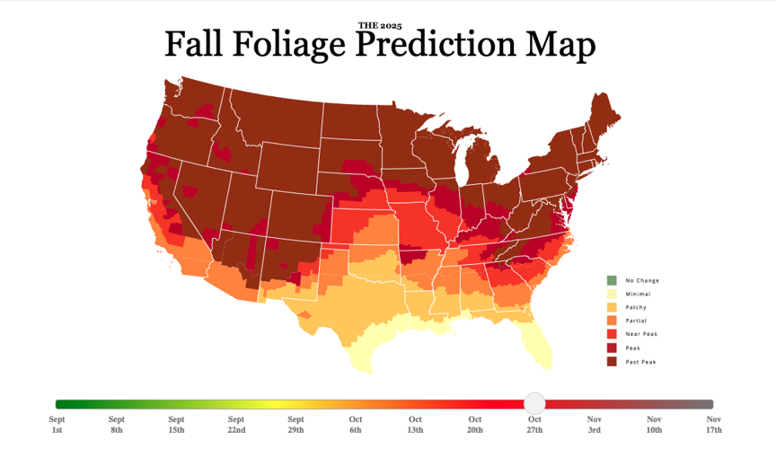 When will leaves change color in Louisiana for fall 2025 ...