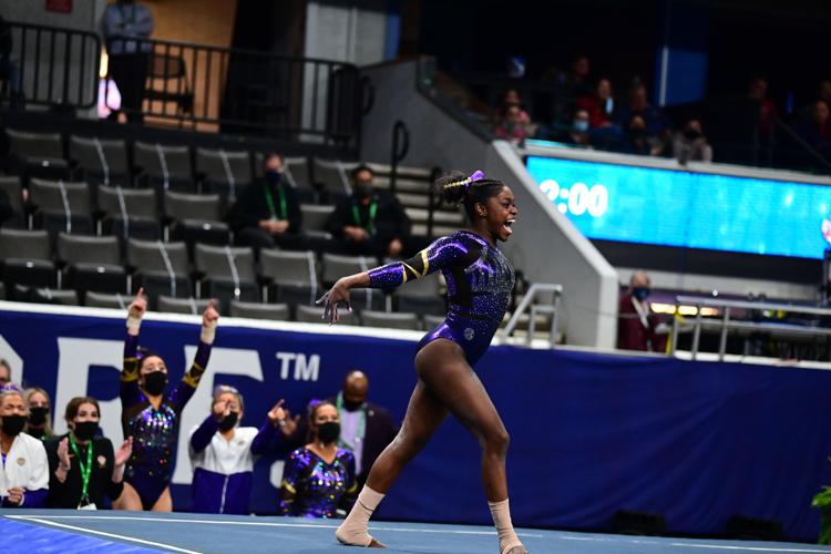 Kiya Johnson wins SEC floor with another 10, but LSU comes up just ...