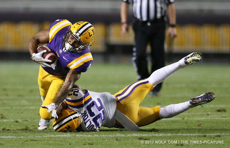 LSU spring game called for lightning delay; game completed indoors ...