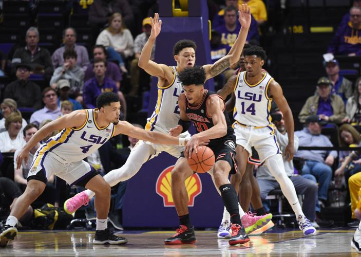 Marlon Taylor erupts in last home game as LSU routs Georgia 94-64 ...