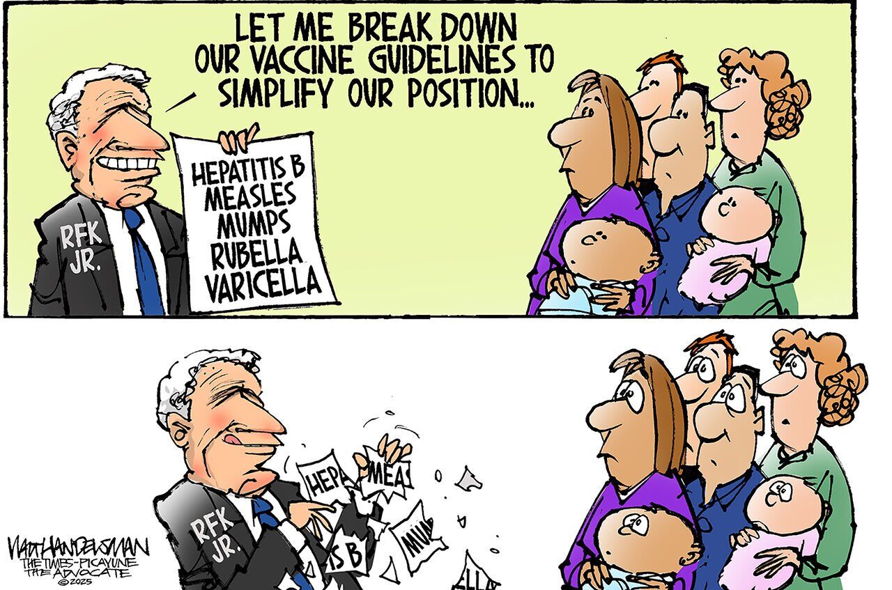 RFK Jr. vaccine guidelines Cartoon | Walt Handelsman | theadvocate.com