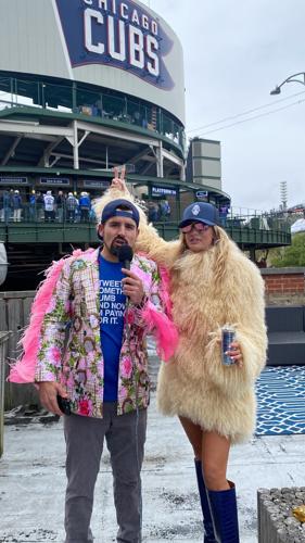 Austin Huff Wears Kim Mulkey Jacket To Chicago Cubs Game