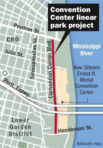 New Orleans Convention Center betting on $79M 'linear park,' but is it ...