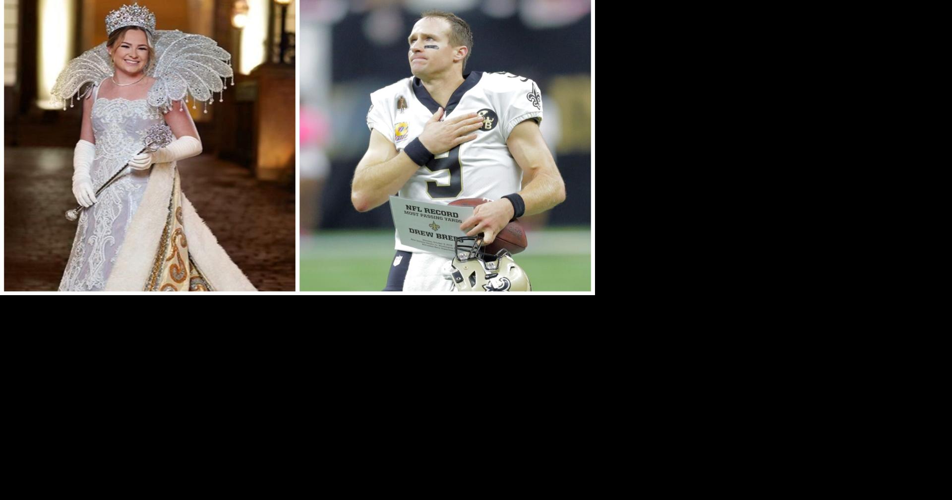 She who stands beside Drew Brees at Washington Mardi Gras ...