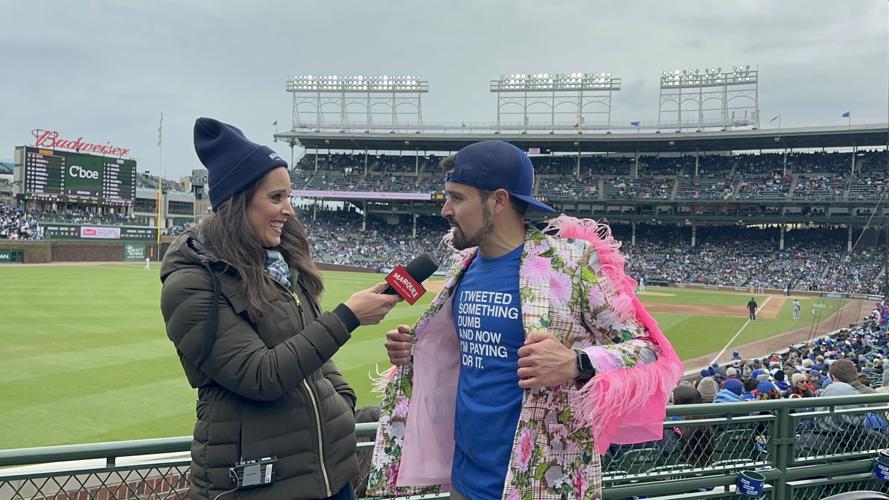 Austin Huff wears Kim Mulkey jacket to Chicago Cubs game ...