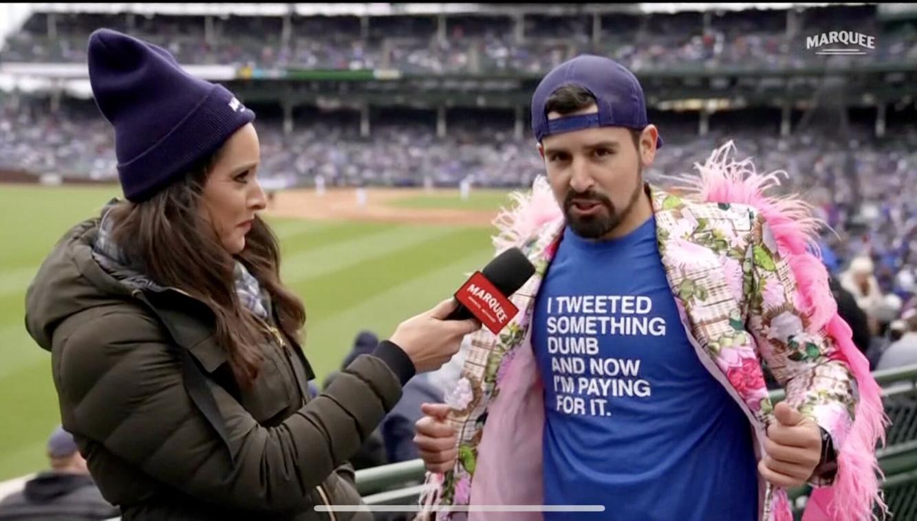Austin Huff wears Kim Mulkey jacket to Chicago Cubs game ...