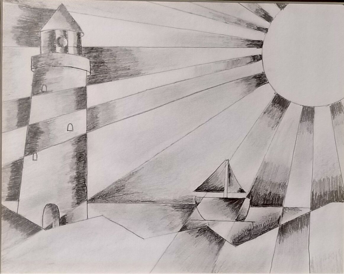 Easy Shattered Value Drawing