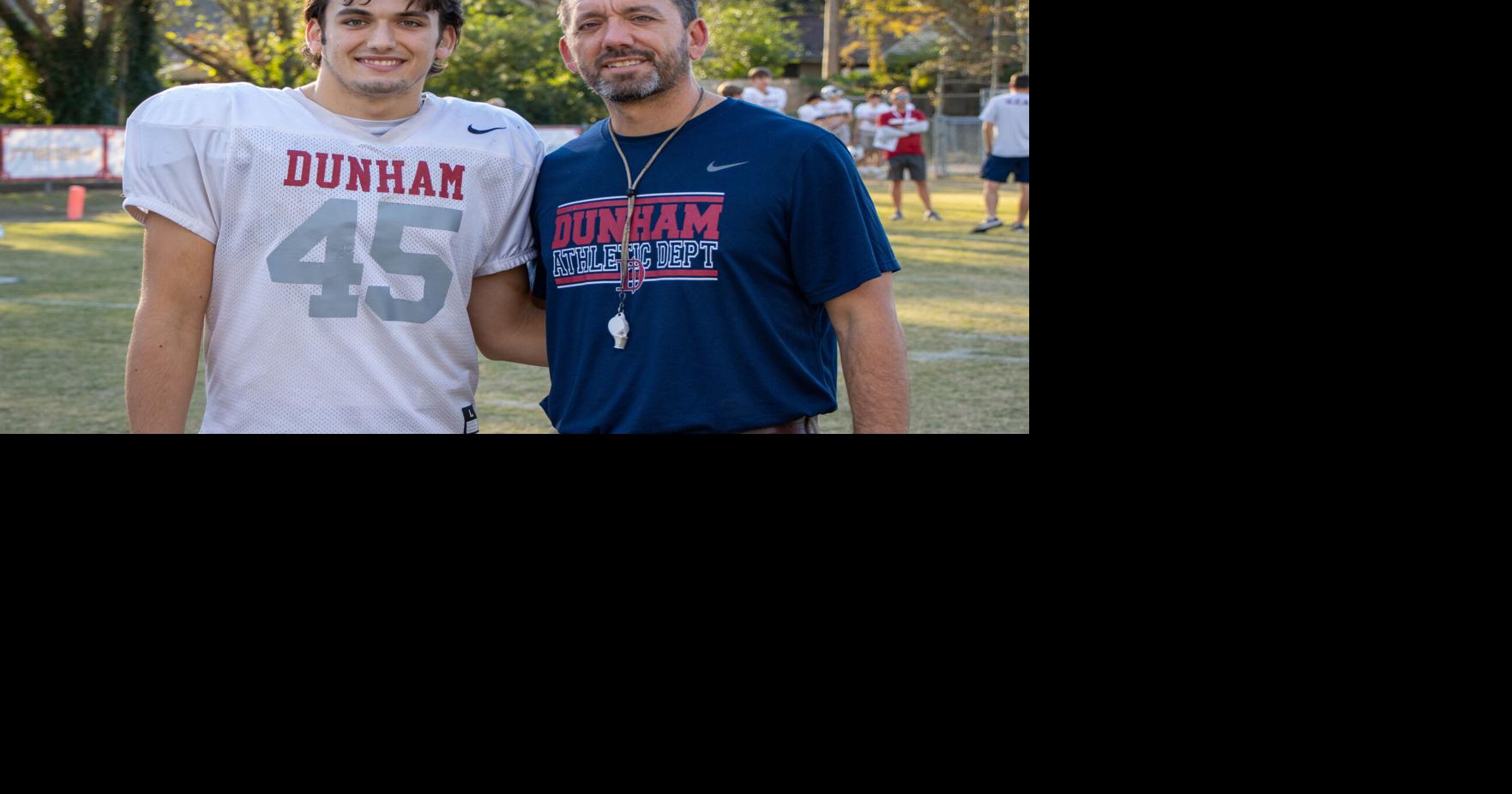 Family and football: Dunham coach Neil Weiner, son Matthew, embracing ...