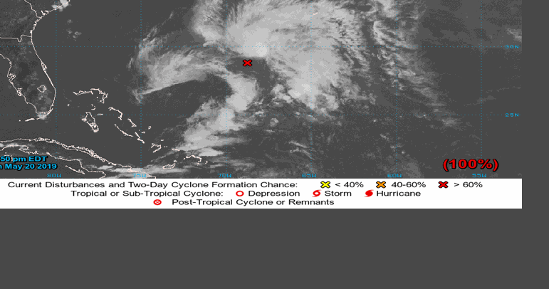 Subtropical Storm Andrea becomes first named storm of 2019 Atlantic ...