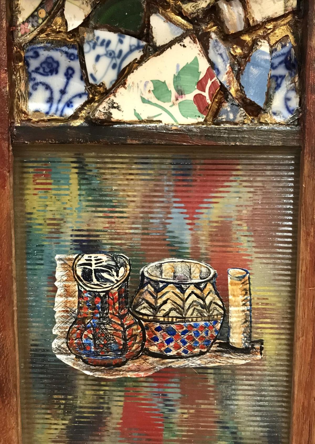 Malaika Favorite channels stories through painting on found objects ...