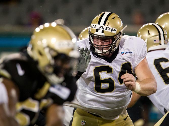 Rookie Saints offensive linemen Will Clapp, Rick Leonard in different ...