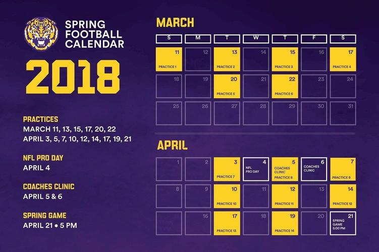 LSU announces dates for 14 spring practices | LSU | theadvocate.com