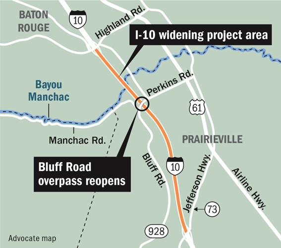 Bluff Road overpass in Ascension to reopen ahead of schedule, DOTD says ...
