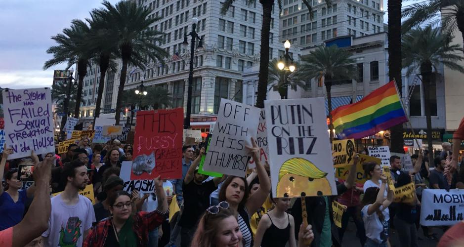 Hundreds march against Trump in New Orleans and "inaugurate the ...