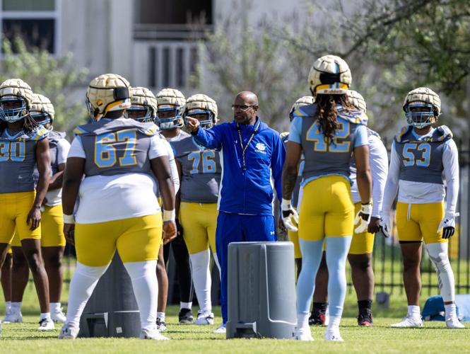 Southern football, Marshall Faulk have 1st spring practice | Southern ...