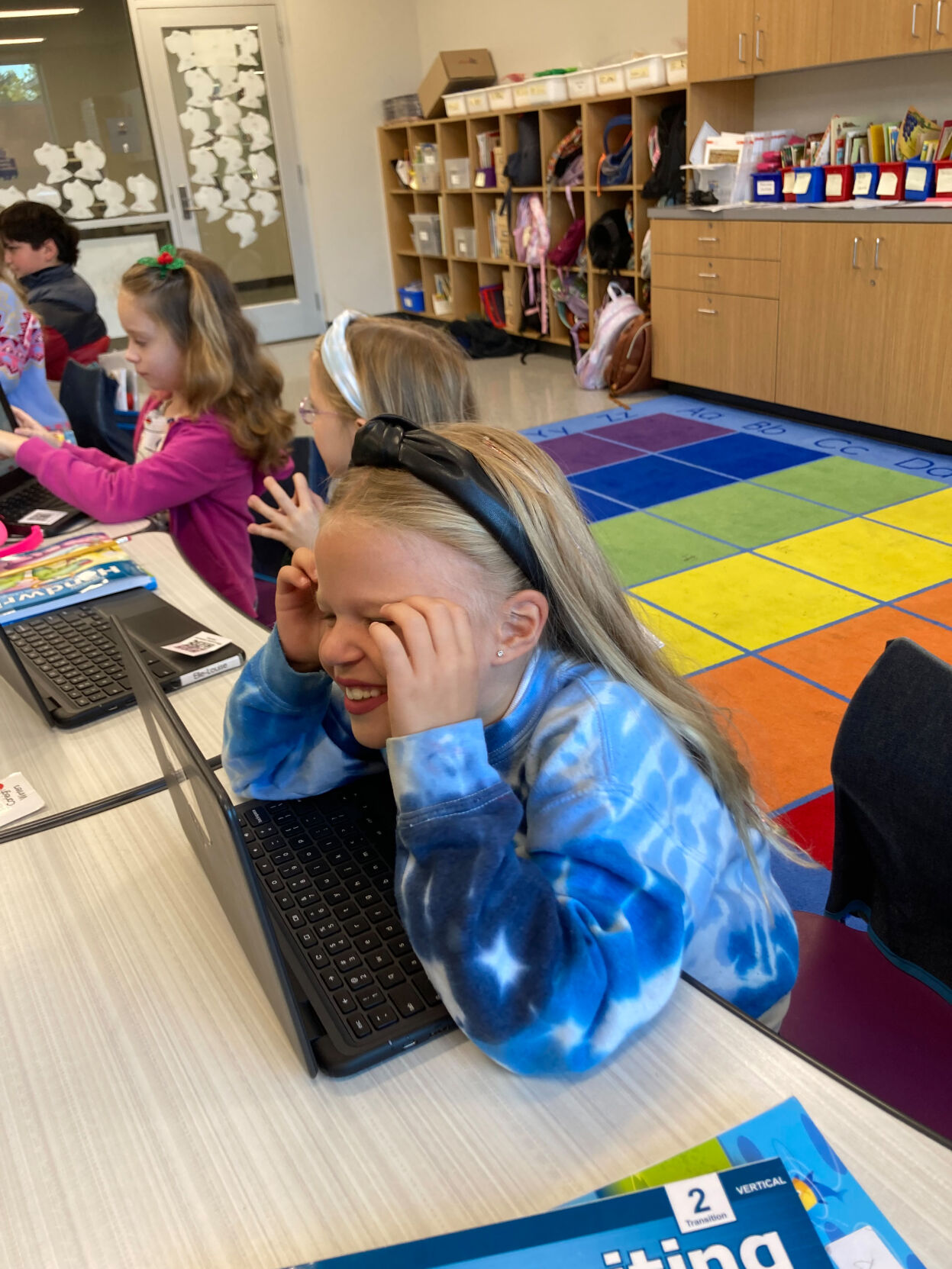Bains Elementary third grader surprises younger sister with story about ...