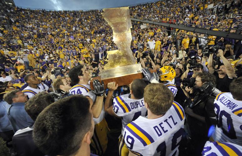 Bringing back the boot: LSU's celebrations with the Golden Boot over ...