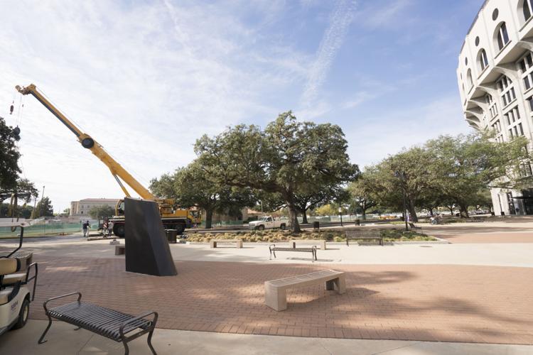 Photos: T-33 aircraft relocated, gets new home in different area of LSU ...