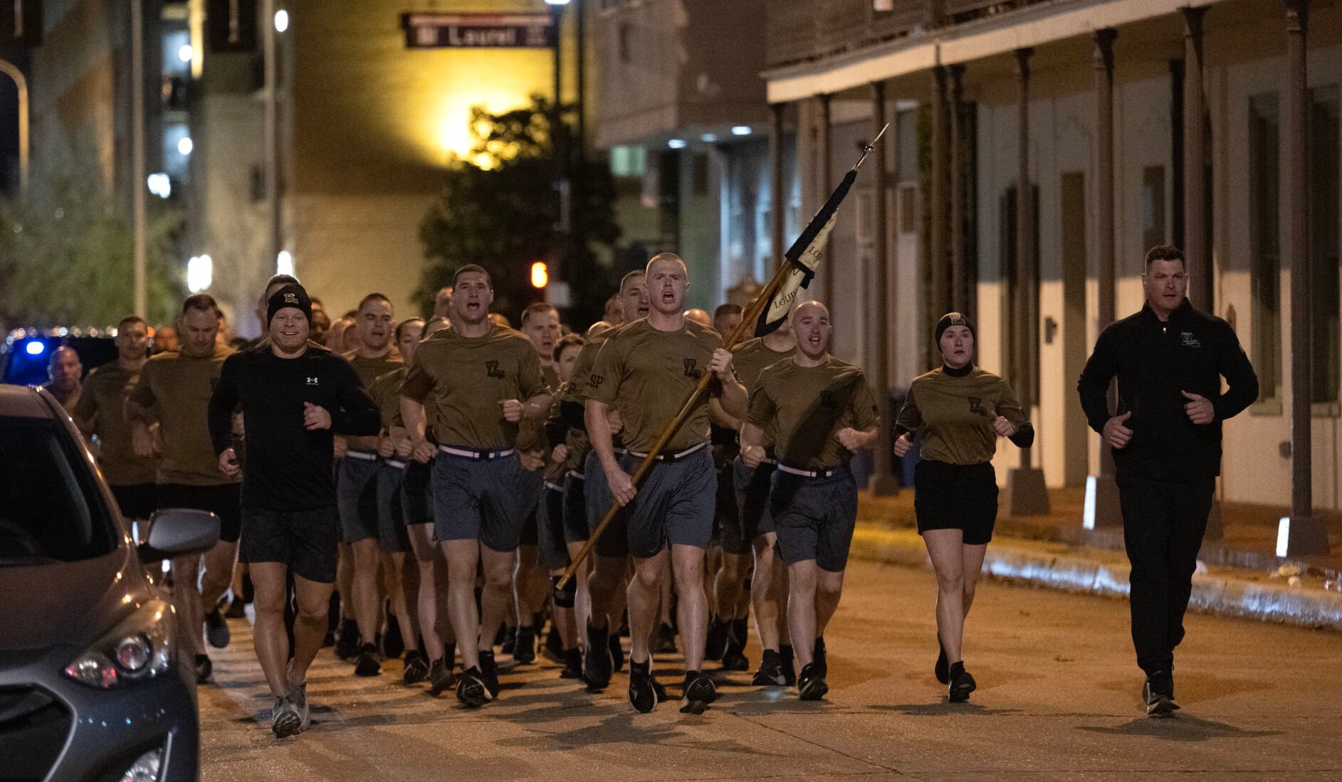 Photos: Louisiana state troopers in training go running with the boss ...