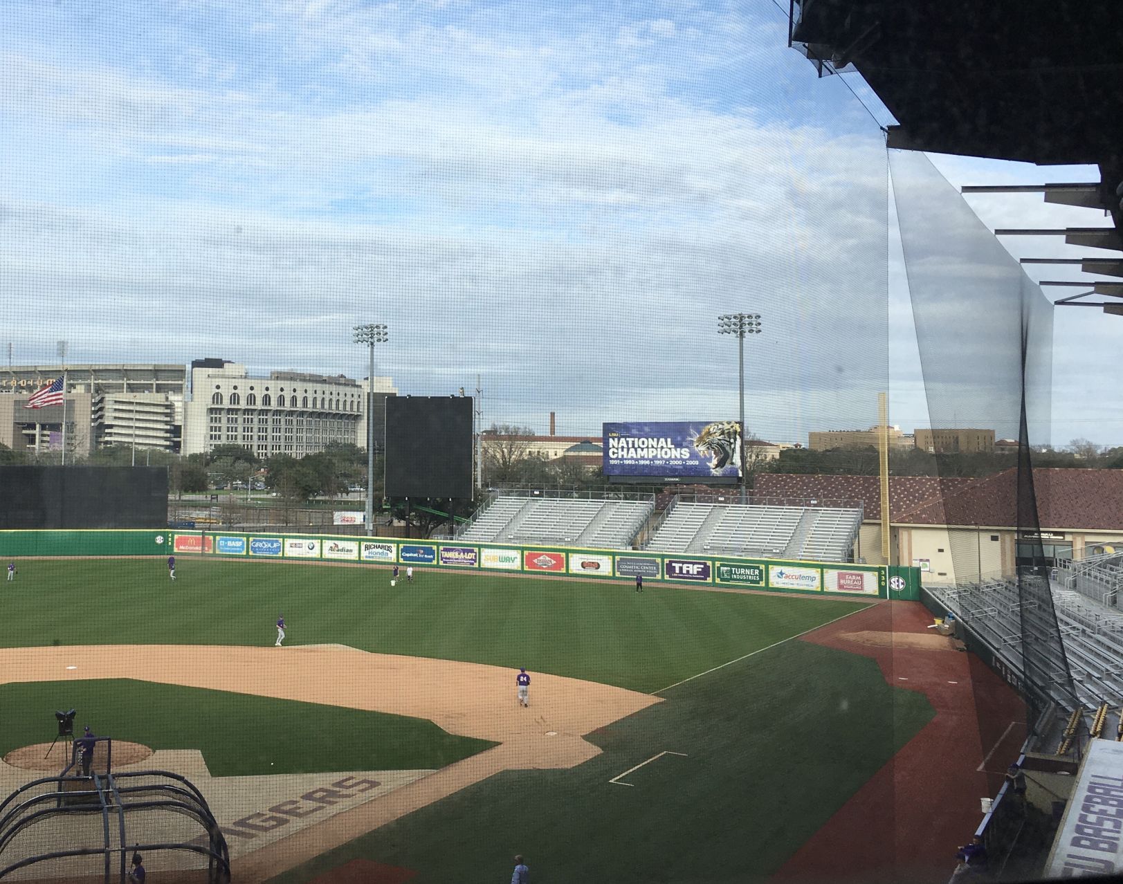 LSU extends protective netting, installs new auxiliary scoreboard ...