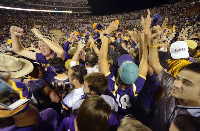 Fans took 'big chunks' from Tiger Stadium field after LSU beat Ole Miss ...