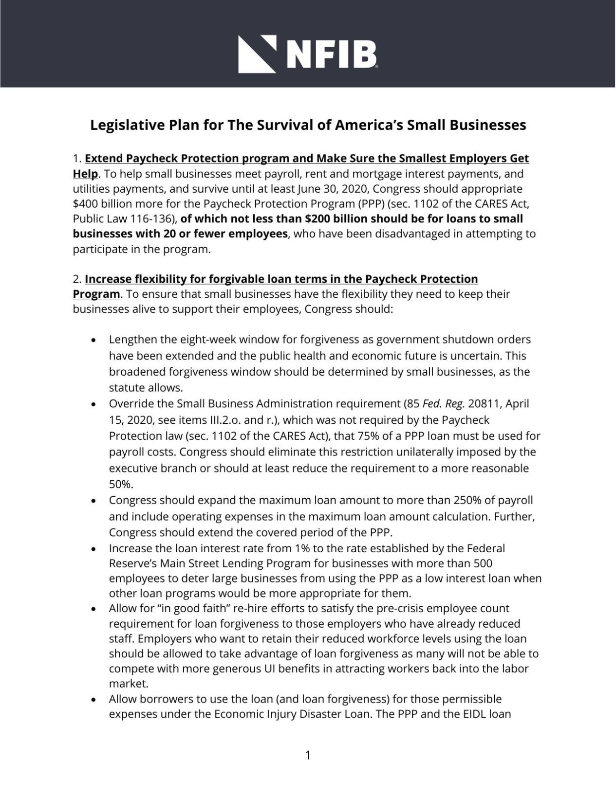 NFIB Legislative Plan | | theadvocate.com