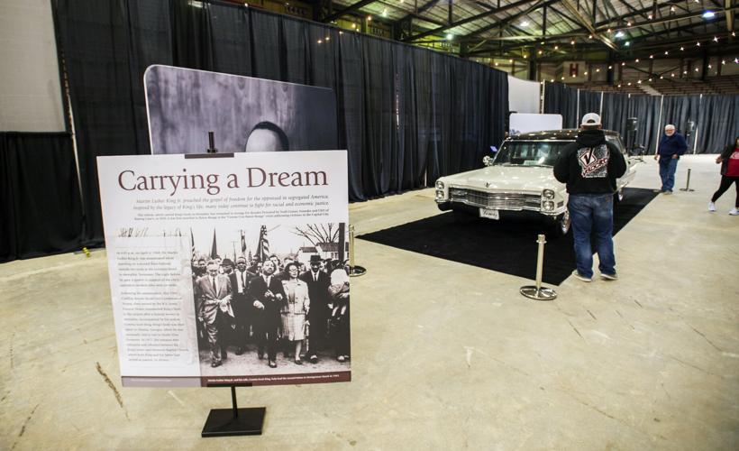 Martin Luther King Jr.'s funeral hearse on display at Blackham Coliseum ...