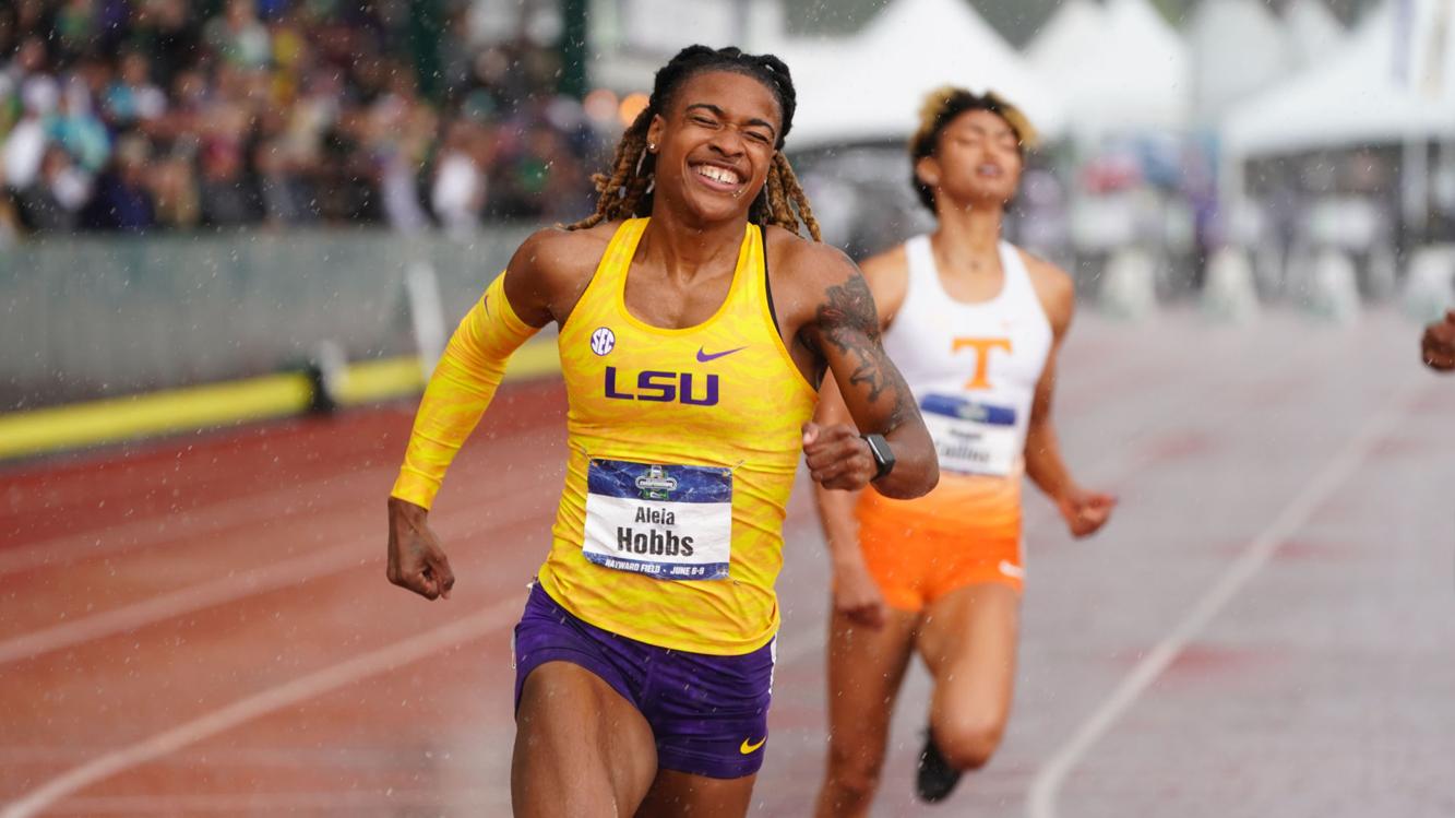 Fast times: LSU sprinter Aleia Hobbs named female Corbett Award winner ...