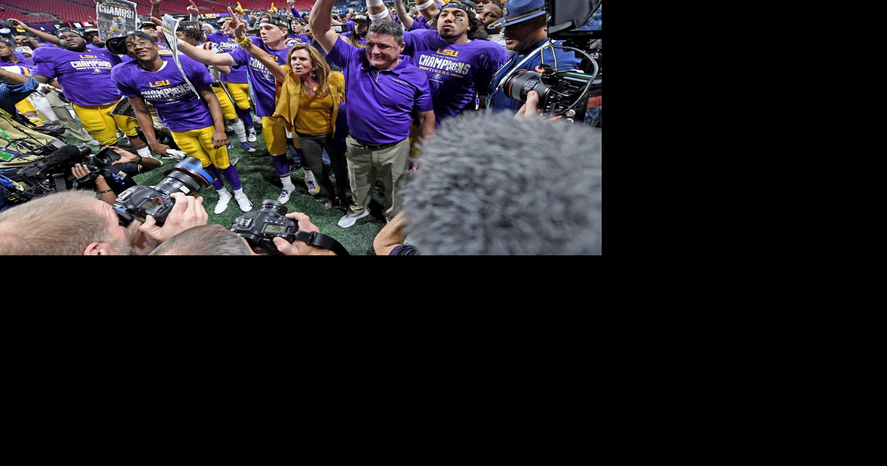 Photos for sale: LSU throws a party in Mercedes-Benz Stadium, thumps ...