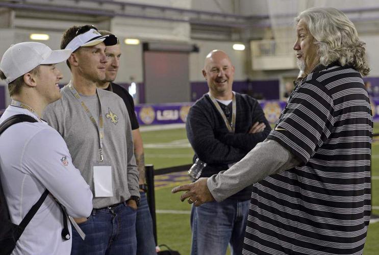 Photos: Benching 100s of pounds, running 40-yard dashes all in a day's ...