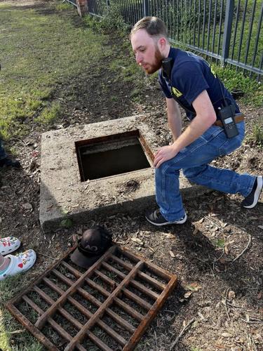 Photos: Volunteer firefighters rescue baby ducks from drain as mom ...