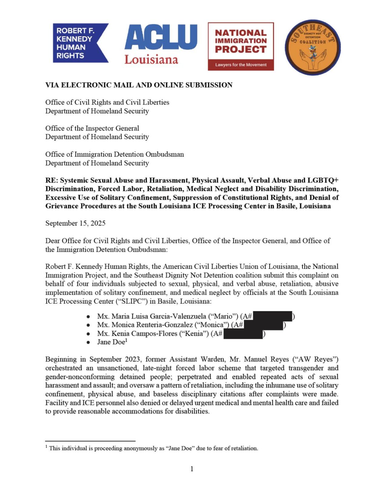 Sexual abuse complaint at Basile ICE detention facility | News ...